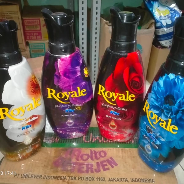 Jual ROYALE Softener Purple Dawn 900 ml per karton isi 6 botol bar code ...