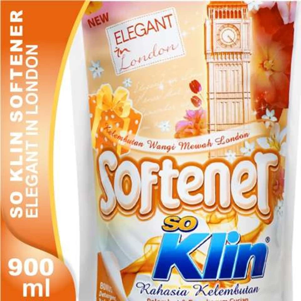 Jual SO KLIN Softener Kuning 900 ml per karton isi 12 pouch bar code ...
