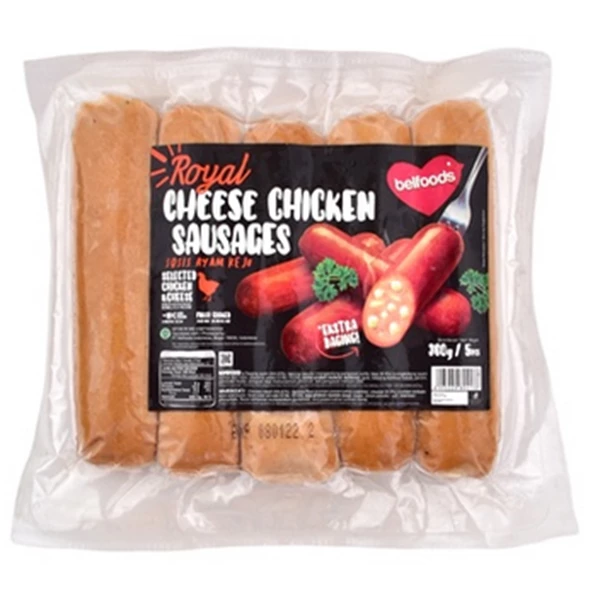 Jual Belfoods royal sosis ayam keju 360gr per dus isi 16 pcs ...