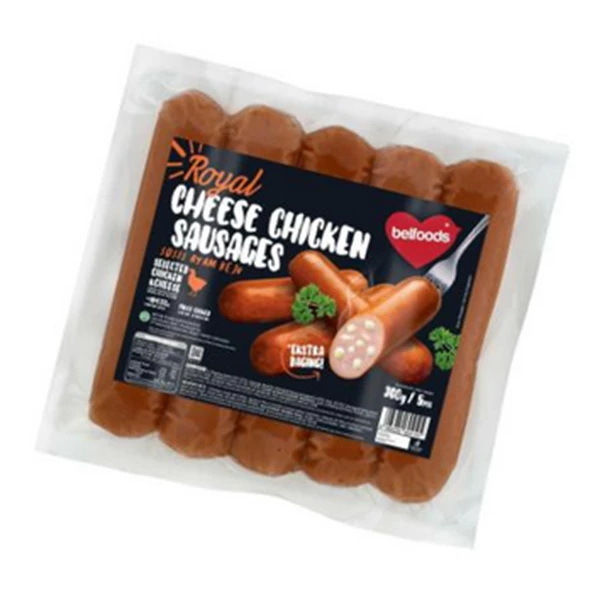 Jual Belfoods royal sosis ayam keju 360gr per dus isi 16 pcs ...