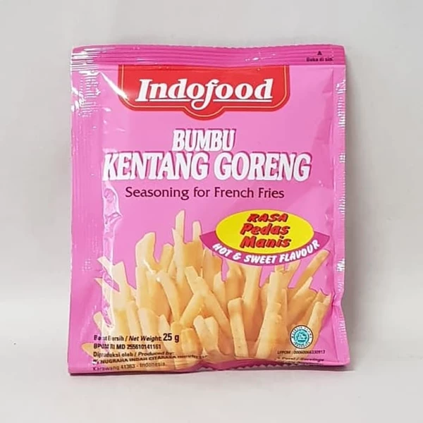 Jual Indofood bumbu kentang goreng rasa pedas manis 25gr x 48 pcs/ctn ...