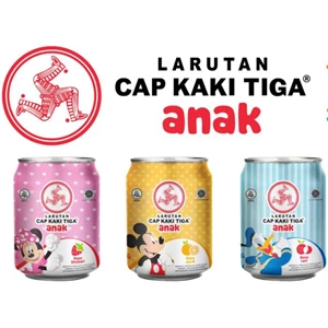 Jual Larutan cap kaki tiga anak rasa stroberi kaleng 250ml x 24 pcs/ctn Jakarta | Jaya Utama ...