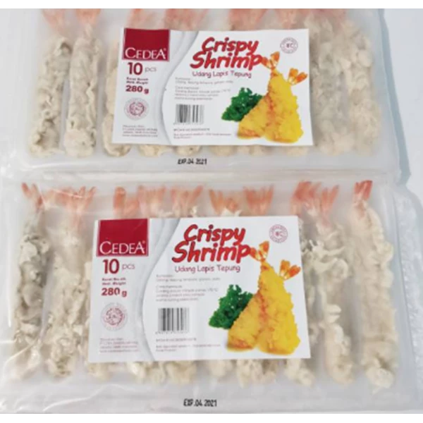 Jual Cedea crispy shrimp (@isi 10 pcs) 280 gr x 15 tray/karton Jakarta ...
